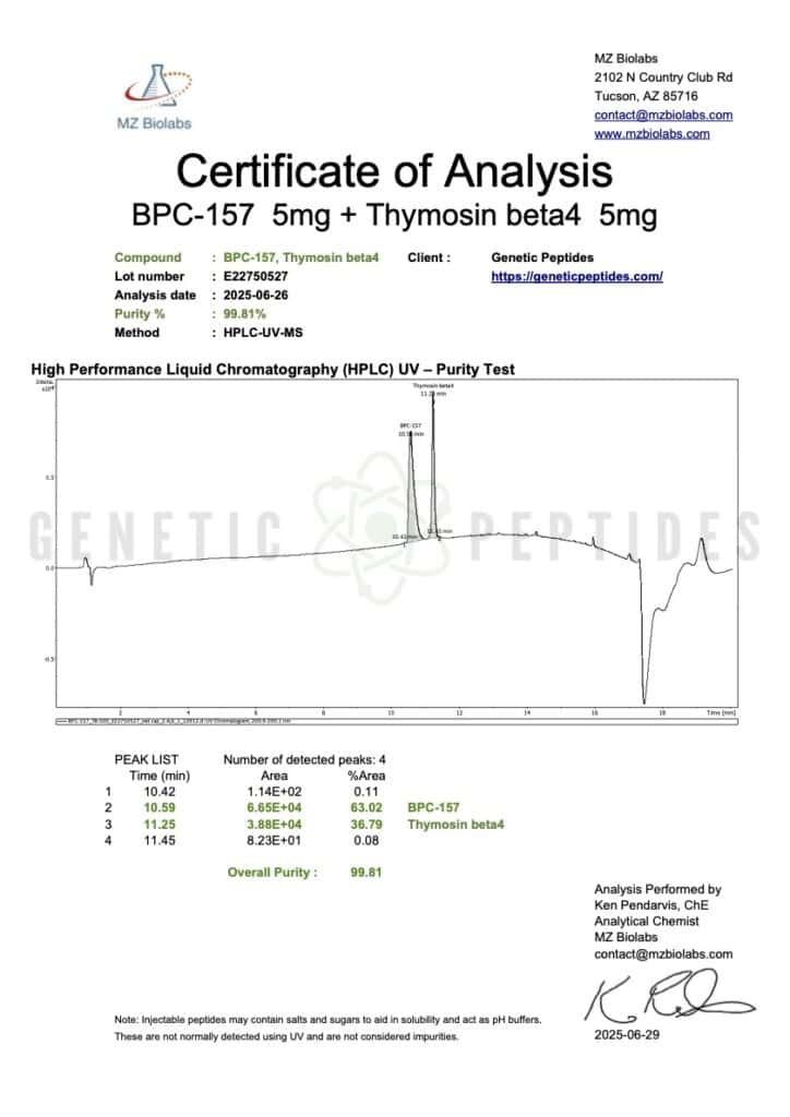 BPC-157, TB-500 5/5MG (Blend) (Wolverine Stack) – Genetic Peptides